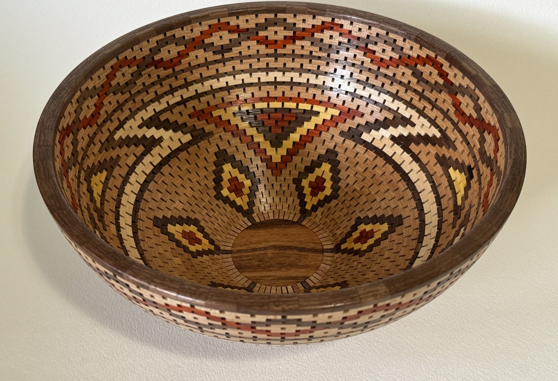 Handcrafted Open Segment Wood Bowl – 2,221-piece Precision Turned ...