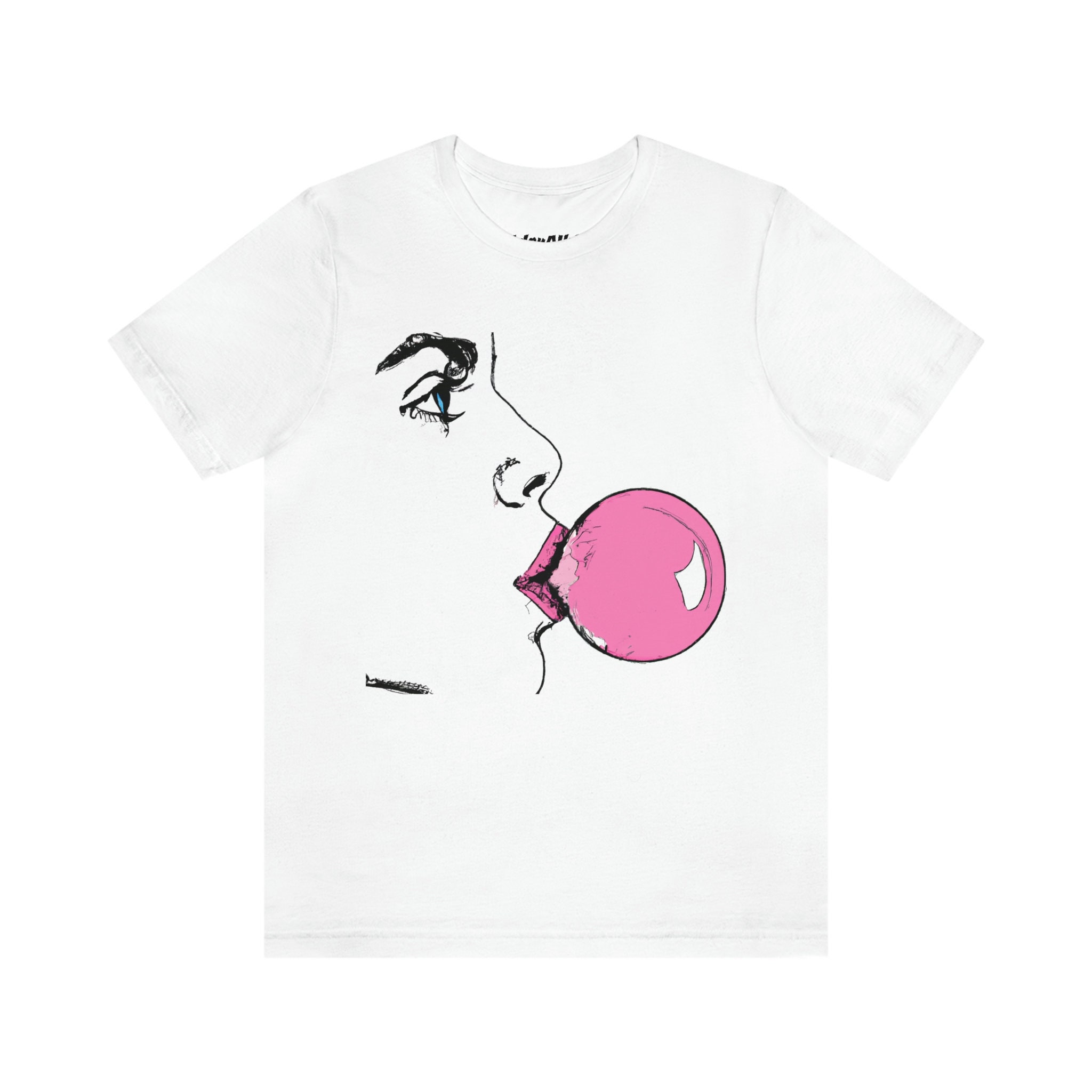 Fun and Flirty Girl Blowing Pink Bubble Gum T-shirt - Etsy