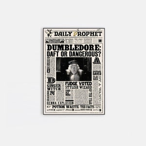 Set of 4 Remastered Printable Daily Prophet Pages, HP Posters, HP Wall ...