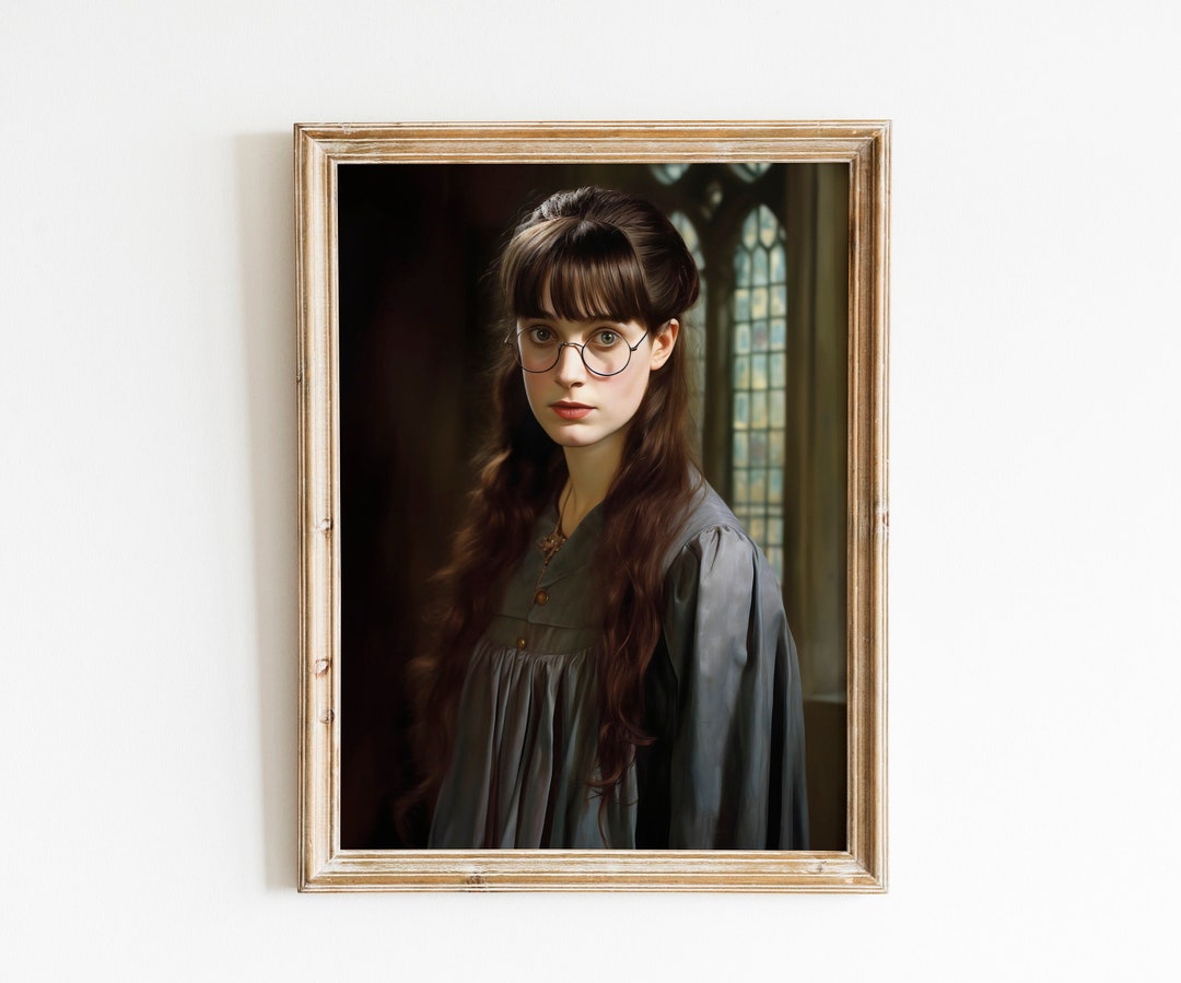 Moaning Myrtle Portrait Printable PDF, Wizard and Witch Portrait, Hogwarts Poster, Hp Wall Art ...