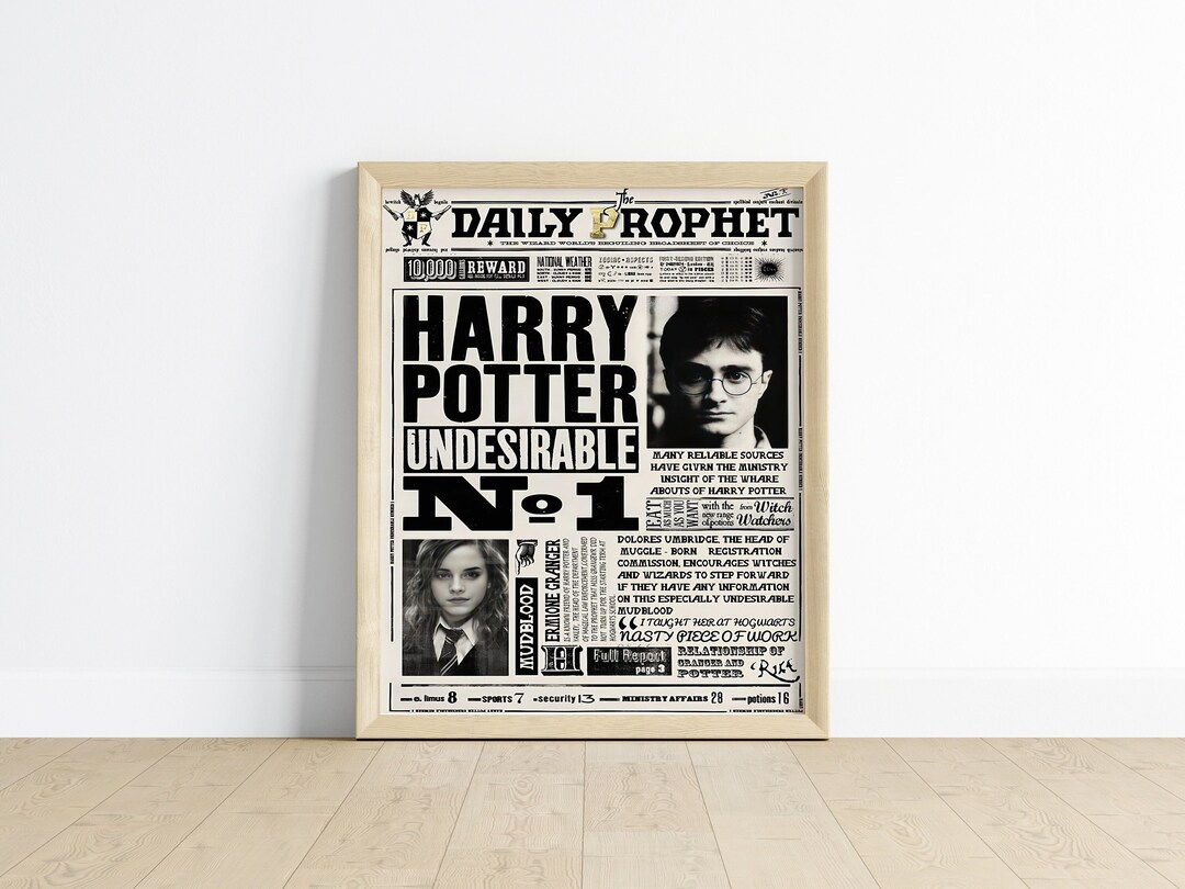 Remastered Printable Daily Prophet Pages, Wizard Posters, Wizard Wall ...