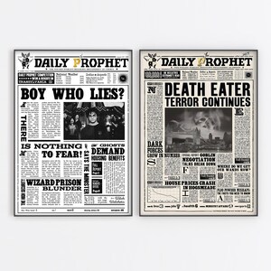 Set of Ten Remastered Printable Daily Prophet Pages, HP Posters, HP ...