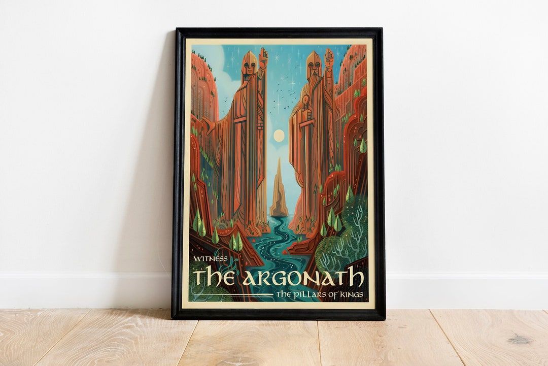 Lord of the Rings Argonath Poster Printable PDF LOTR Middle - Etsy