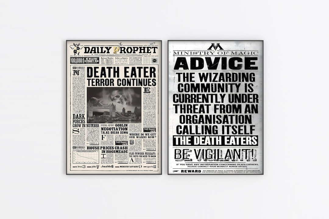 Daily Prophet Printable, Potter Poster, HP Poster, HP Wall Art, Daily ...