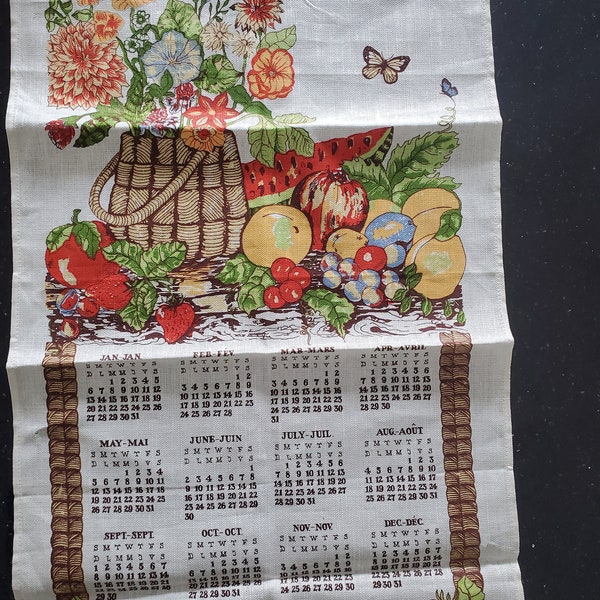 Calendar Tea Towel - Etsy