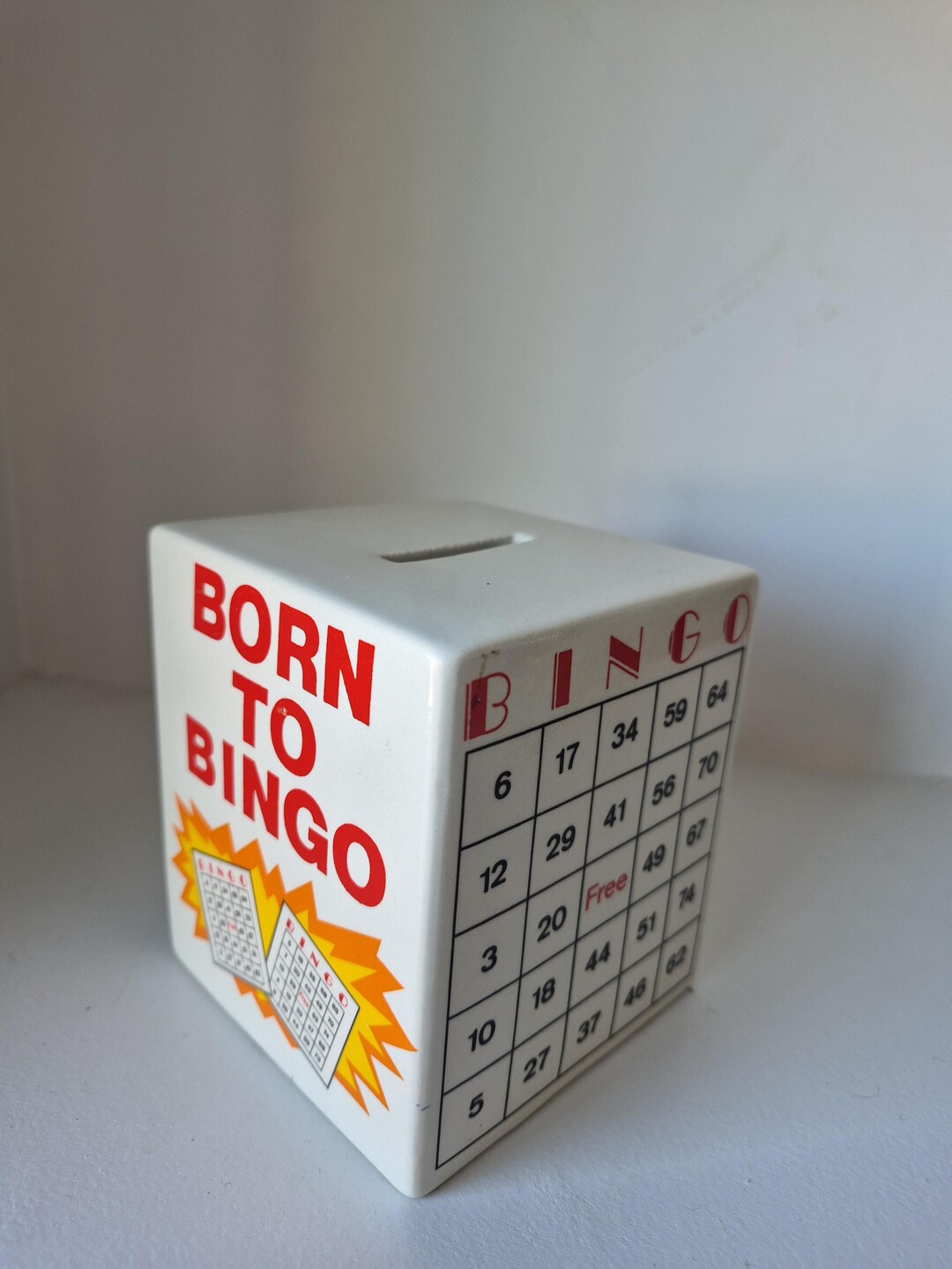 Vintage Ceramic Money Box Piggy Bank Bingo - Etsy