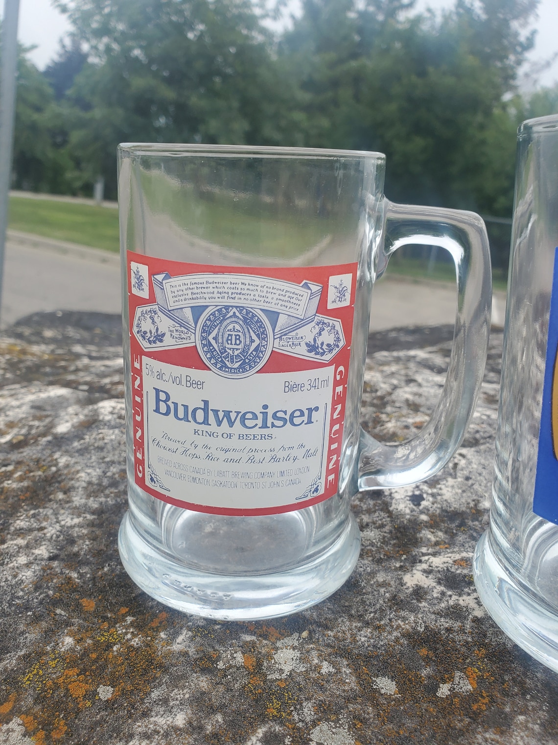 Vintage Glass Beer Mugs Labatt and Budweiser Made in Canada - Etsy
