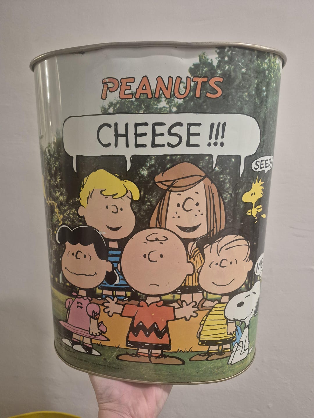 Vintage Peanuts Cheinco Trash Can - Etsy