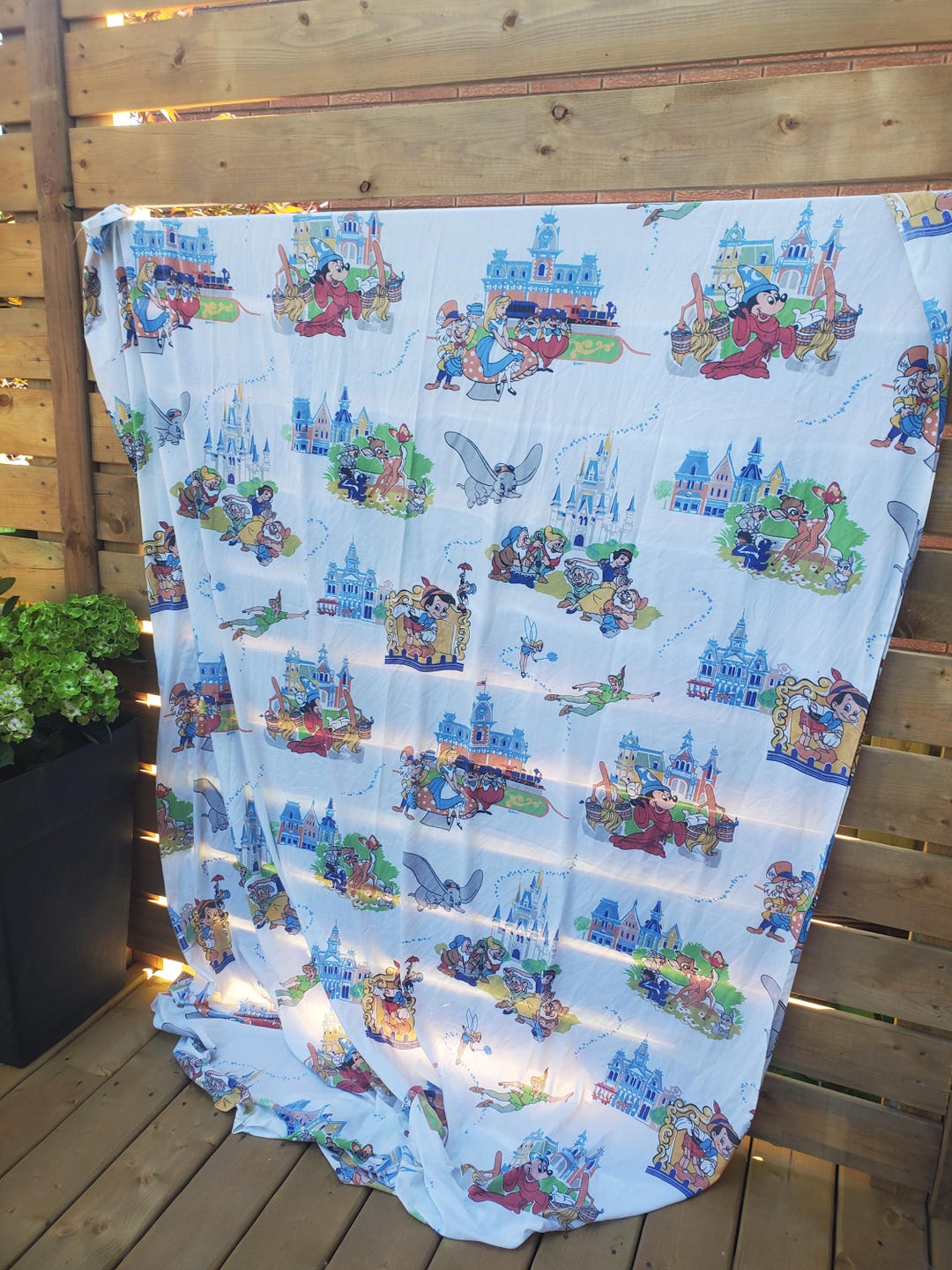 Very Rare Vintage Disney Flat Sheet and Matching Pillow Case. Pinocchio ...