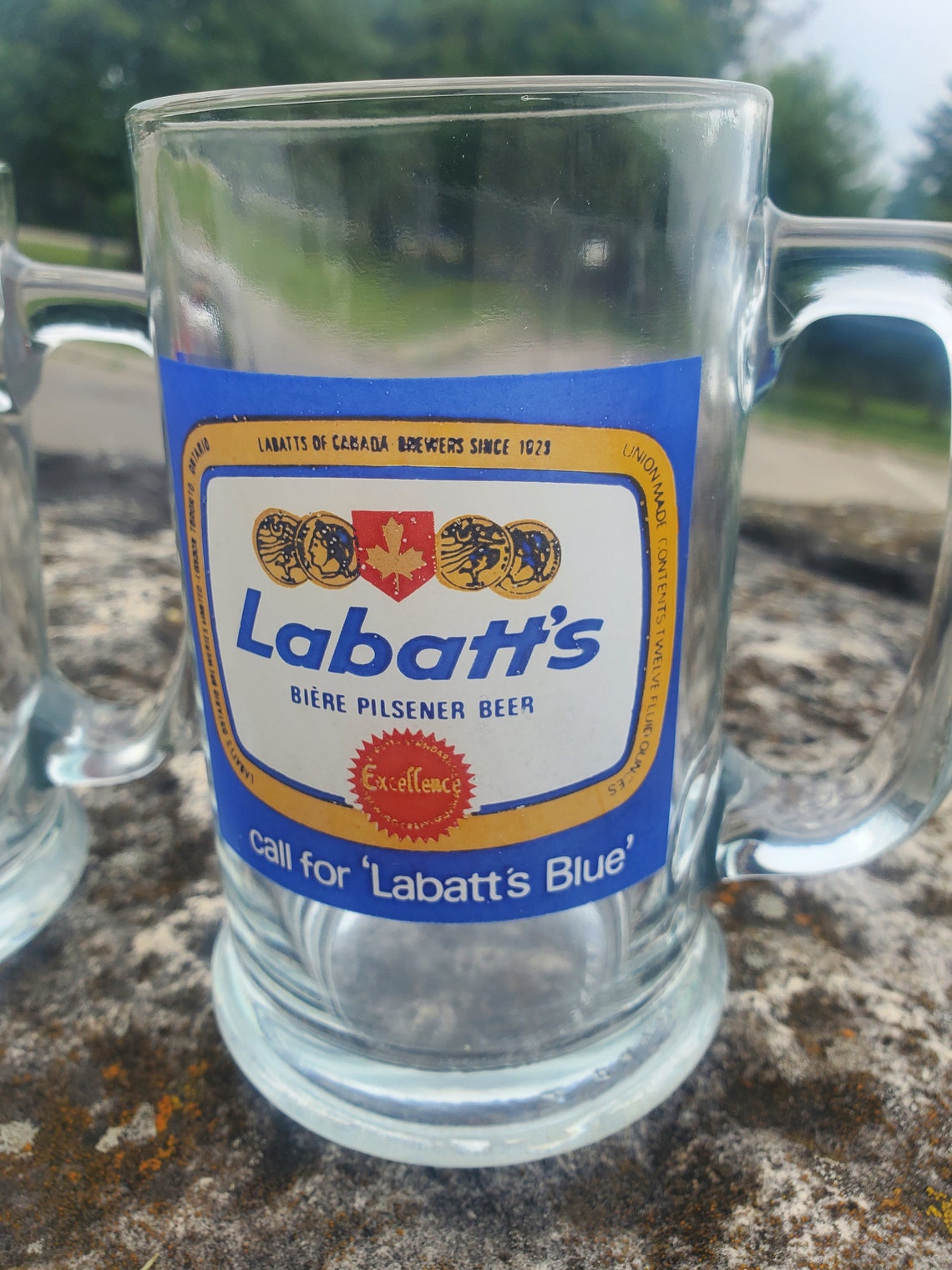 Vintage Glass Beer Mugs Labatt and Budweiser Made in Canada - Etsy