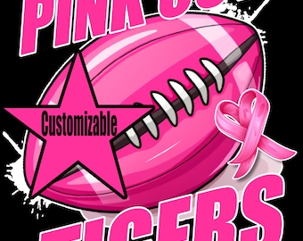 Pink Out Png, Pink Out Custom Png, Pink Out October, Pink Out Football ...