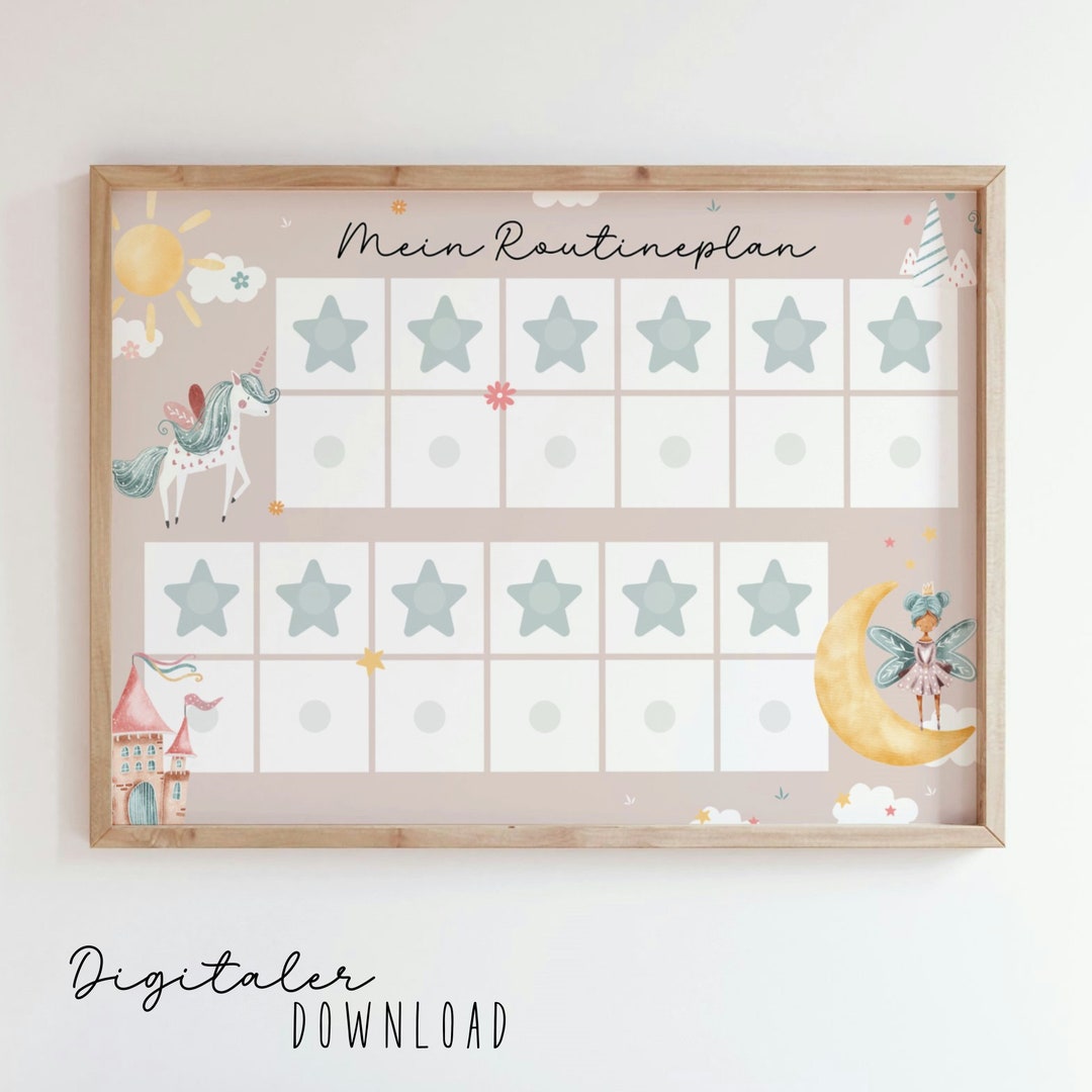 Evening Routine/morning Routine for Children/routine Plan/unicorn Fairy ...