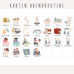 Morgenroutine und Abendroutine für Kinder Baustelle/ Routineplan mit ...