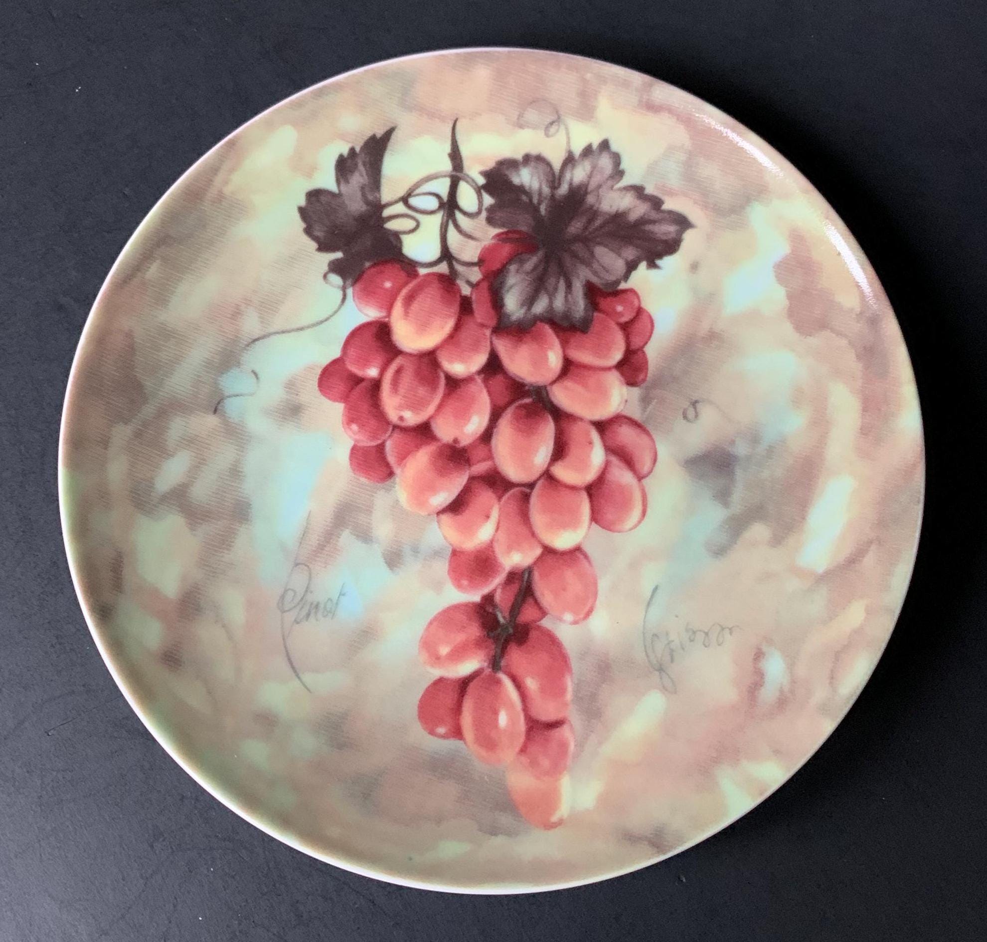 Three 3 I. Godinger & Co. Grape Pattern Dessert Plates 6, Vintage - Etsy