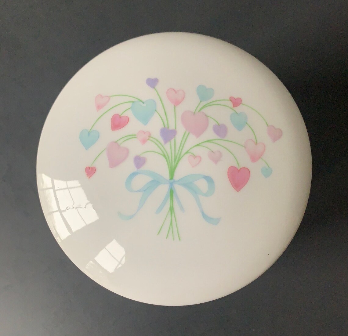 Vintage FTDA Bouquet of Hearts Porcelain Lidded Jar / Container 1987 - Etsy