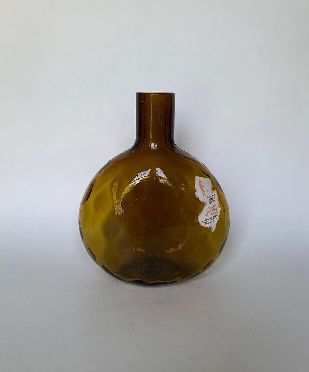 Vintage Clevenger Brothers Amber Glass Bottle: Diamond Optic, South ...