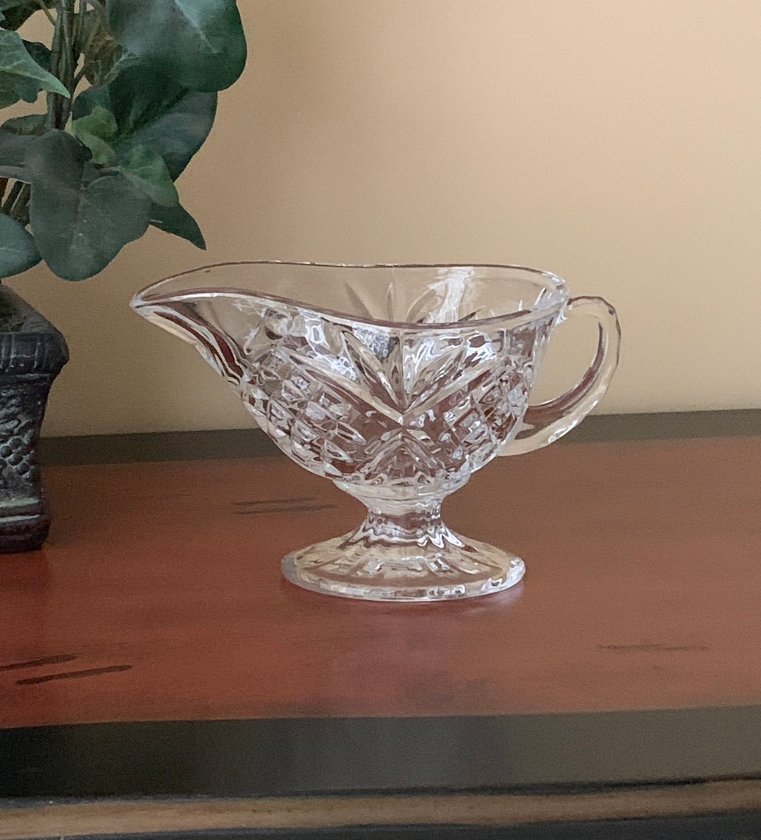 Vintage Lead Crystal Gravy Boat: Shannon Crystal by Godinger Dublin - Etsy
