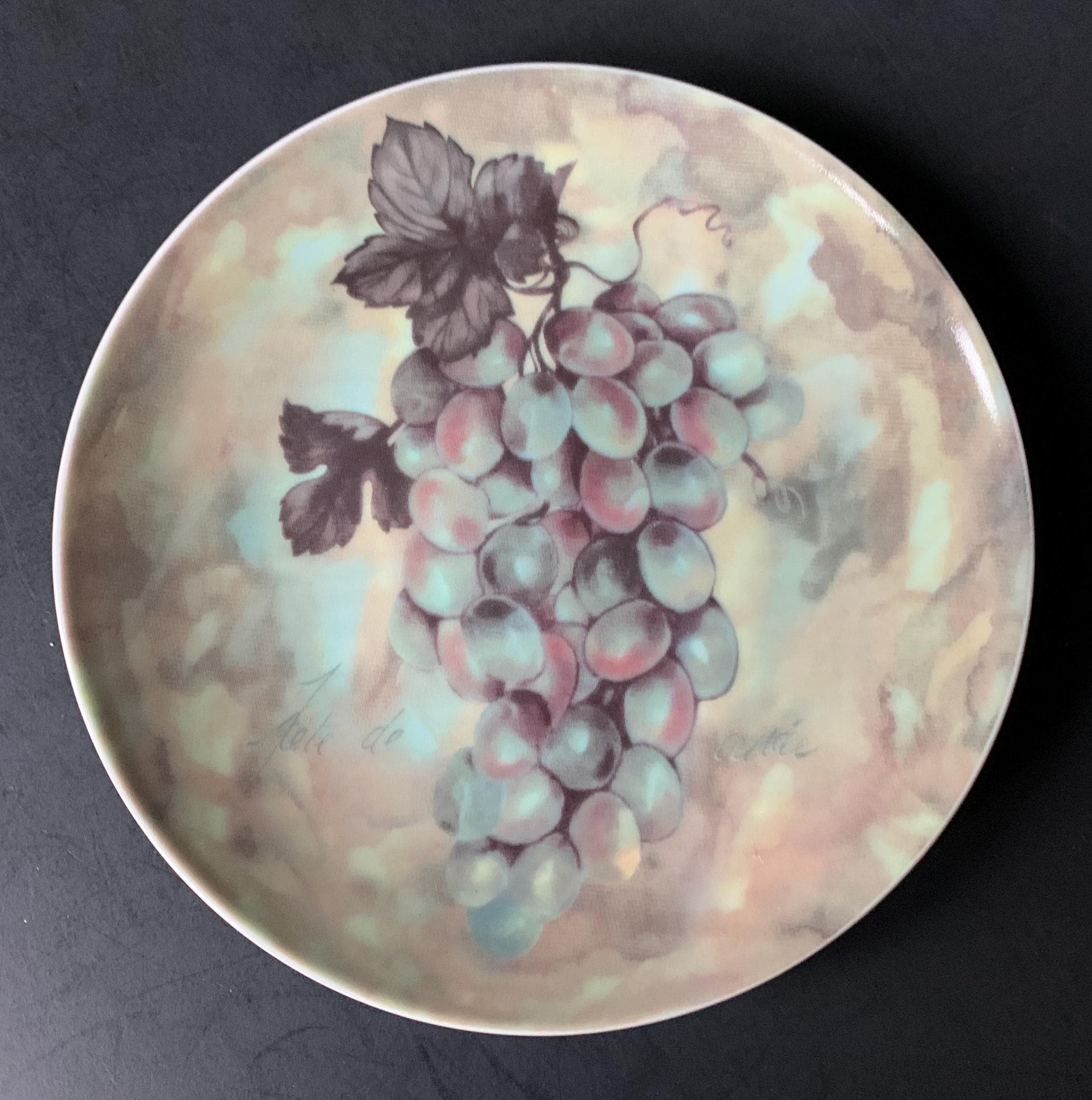 Three 3 I. Godinger & Co. Grape Pattern Dessert Plates 6, Vintage - Etsy