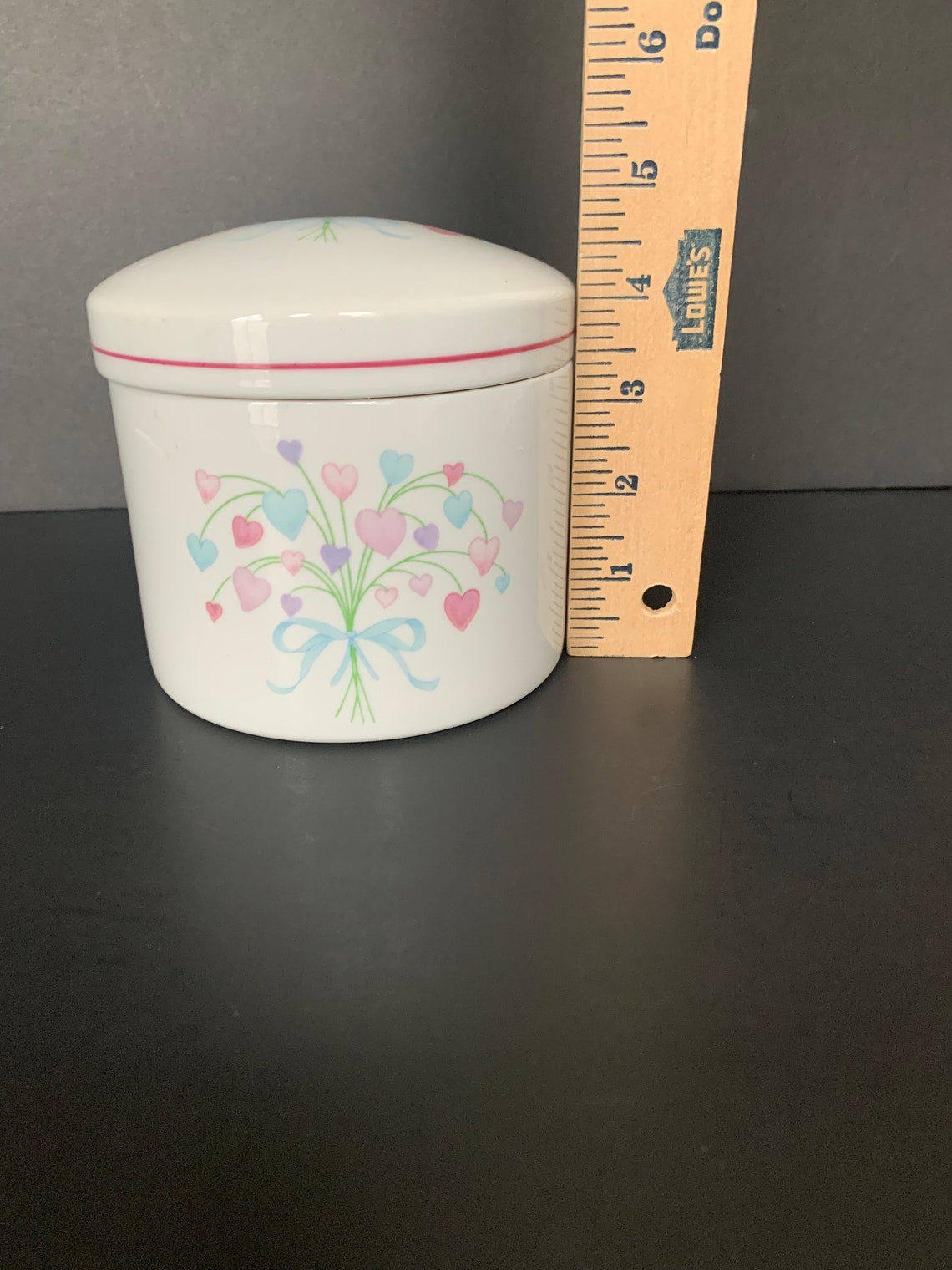 Vintage FTDA Bouquet of Hearts Porcelain Lidded Jar / Container 1987 - Etsy