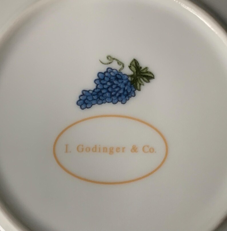 Three 3 I. Godinger & Co. Grape Pattern Dessert Plates 6, Vintage - Etsy