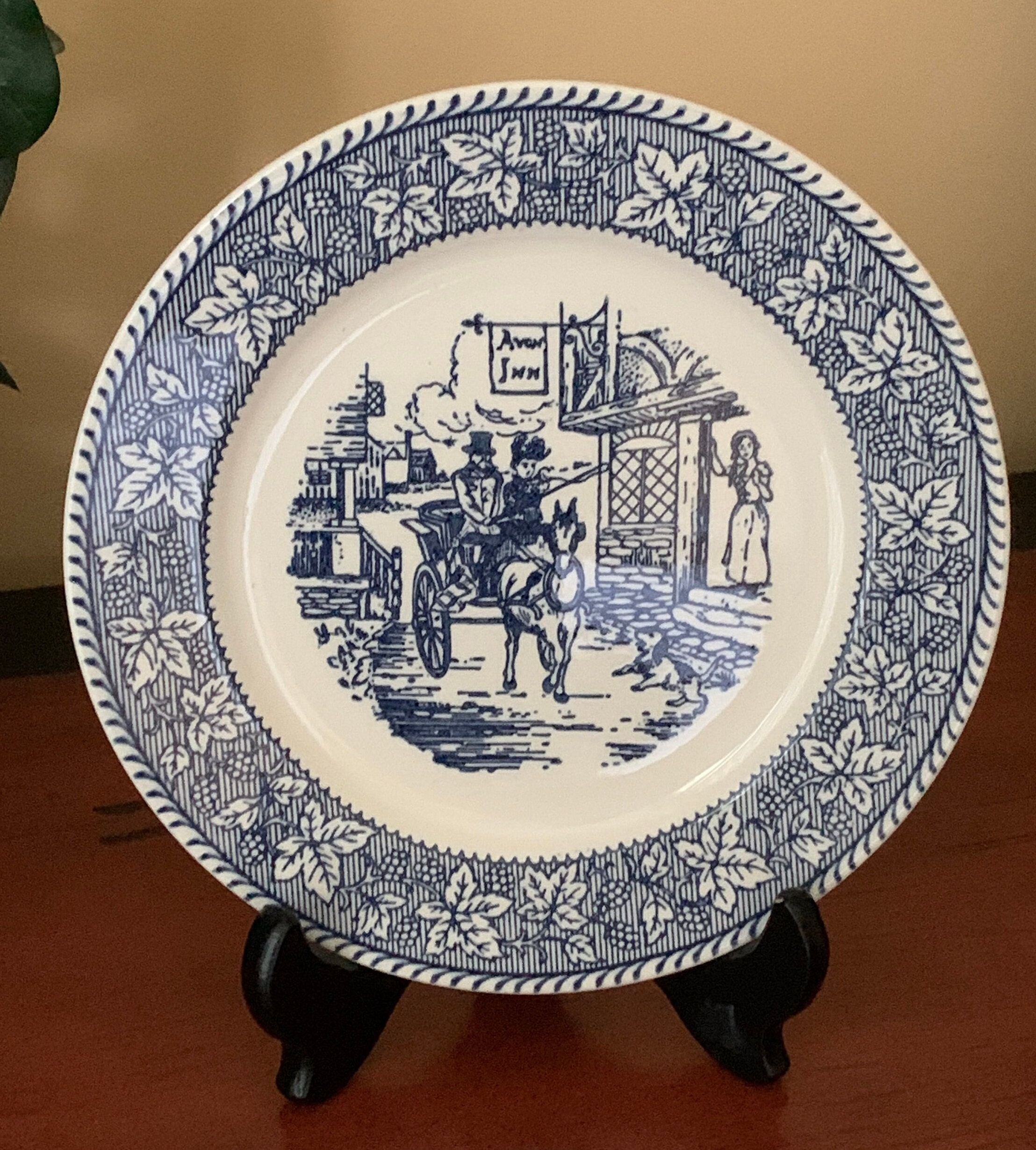 Homer Laughlin Shakespeare Country Blue 'avon Inn' Plate, 7-3/8, Salad ...