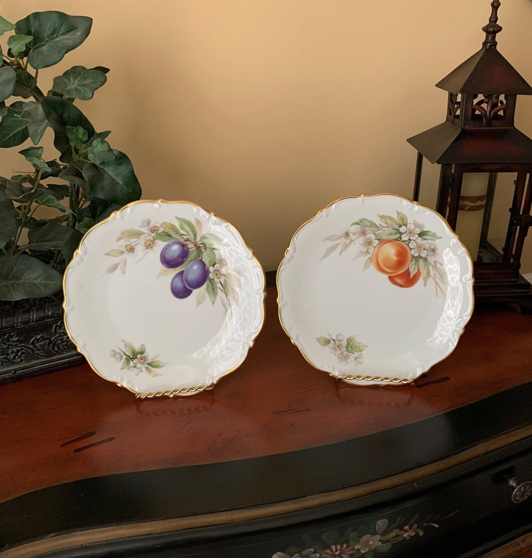 PT Bavaria Tirschenreuth Pasco FRUIT Pattern Salad Plates, Set of Two ...