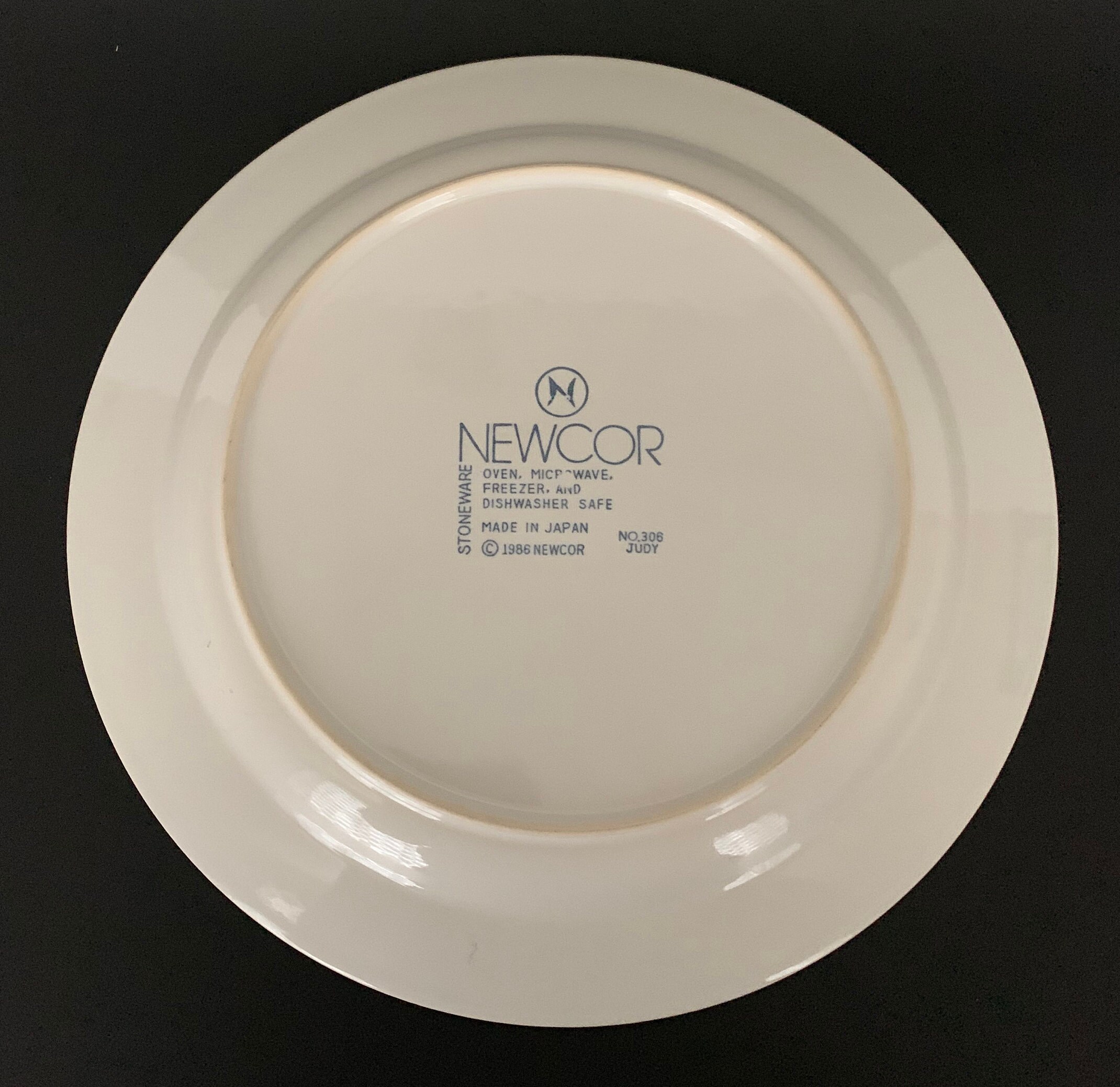 1986 Newcor Dinner Plates 'judy' No. 306, 10.75 Set of Four 4, Vintage ...