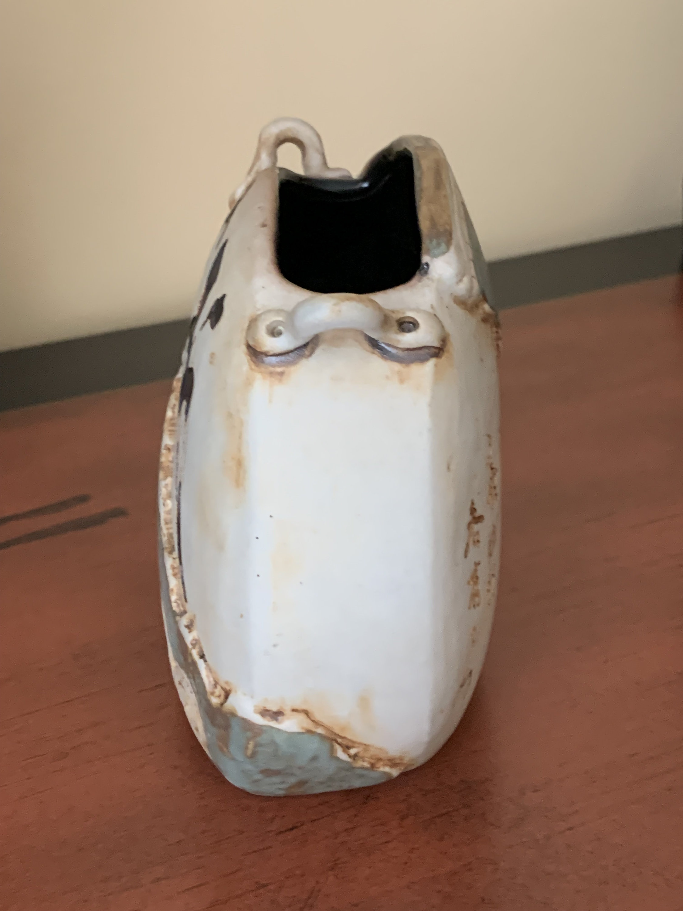 Tenmoku Pottery Malaysian Handicraft Vase / Planter With - Etsy