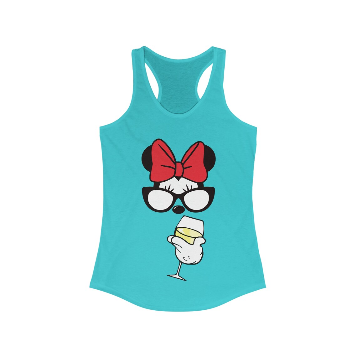 Minnie Mouse Drinking Around the World Women's Ideal Racerback Tank - Etsy