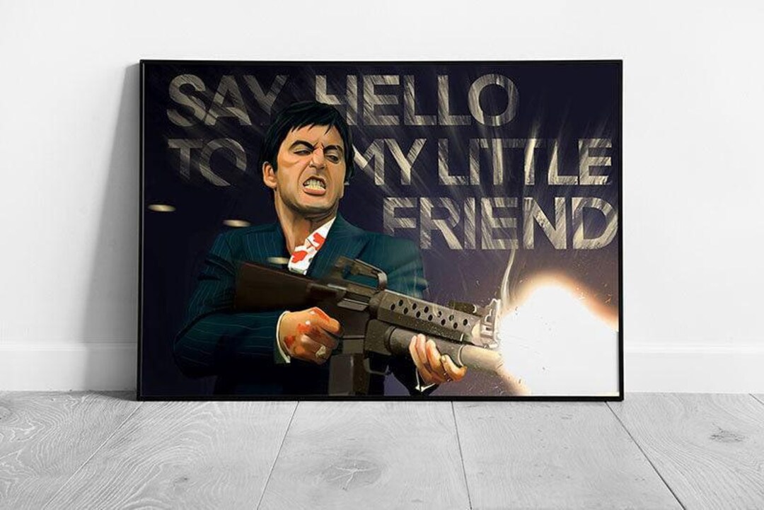 Scarface Tony Montana Quote Wall Art Print - Framed Movie Poster ...