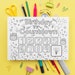 BIRTHDAY COUNTDOWN Coloring Page *PDF_PNG*- Printable - Digital ...