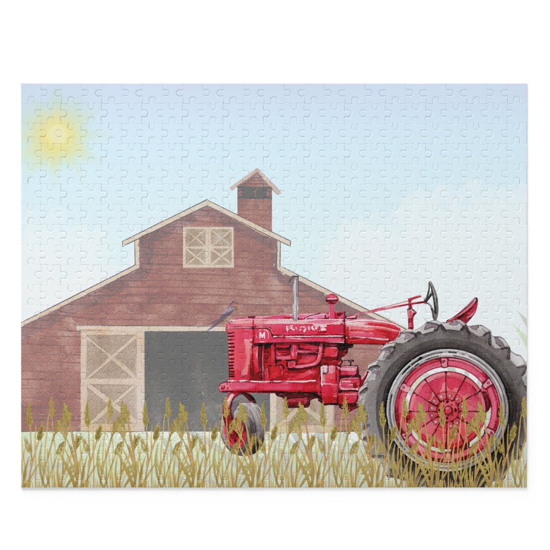 PUZZLE | BARN & TRACTOR Puzzle | 120-piece, 252-piece, or 500-piece ...
