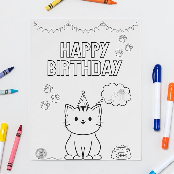 4 Fold Printable Birthday Card - Etsy