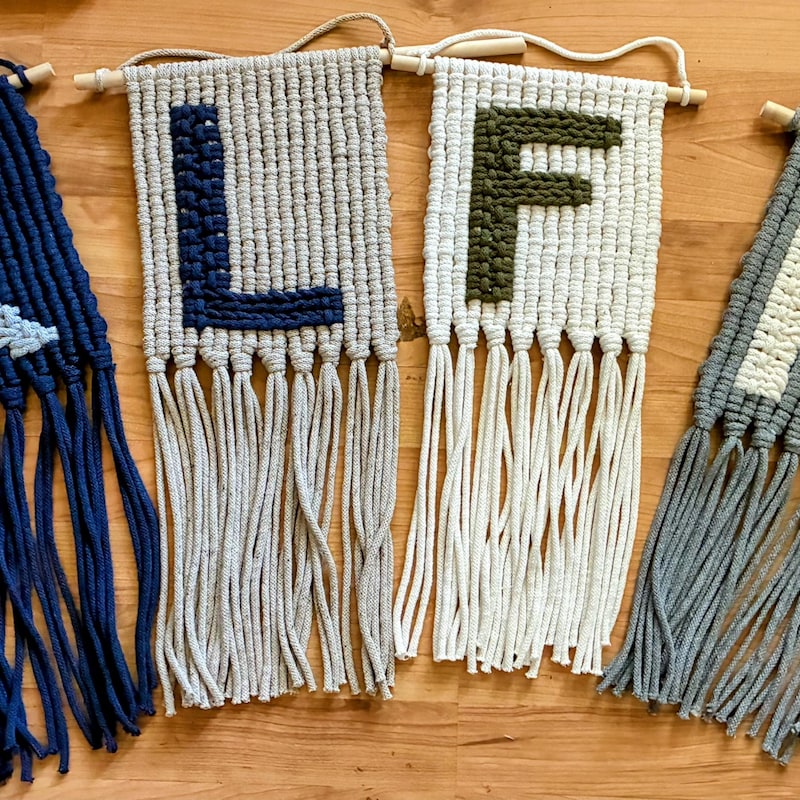 Macrame Letters Wall - Etsy