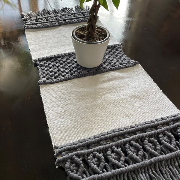 Macrame Table Runner - Etsy