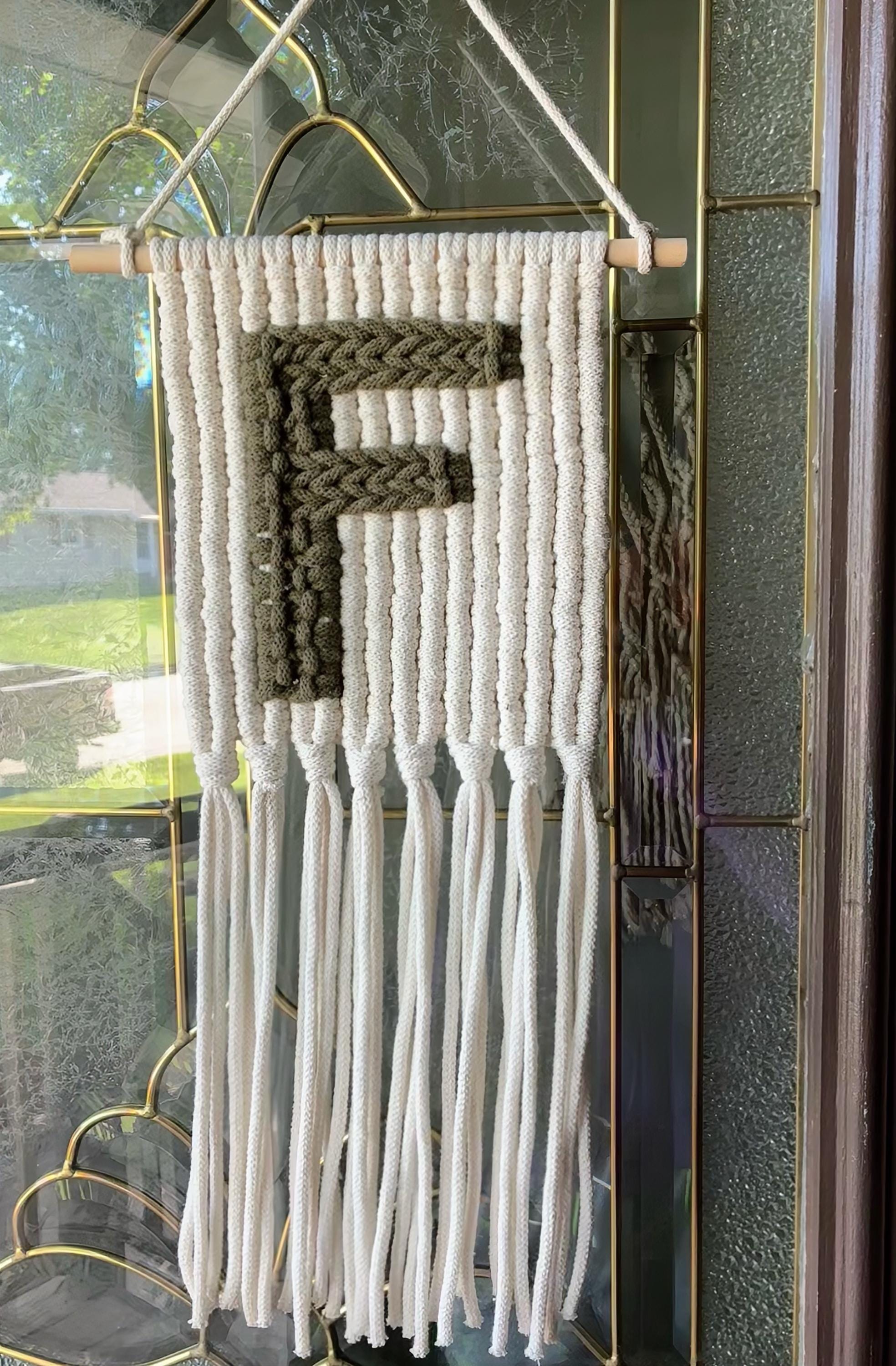 Macrame Letter Door Sign - Etsy