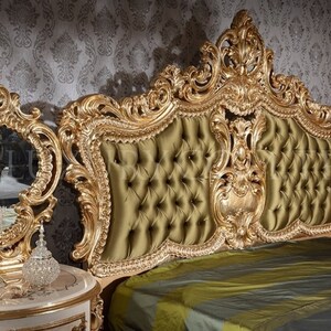 Customize Hand Painted French Rococo Gold Gilded Style Bed Room Set ...