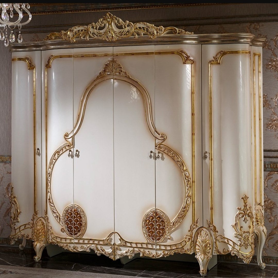 Customize Hand Painted French Rococo Gold Gilded Style Bed Room Set ...