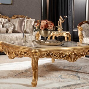 French King Louis XVI Luxury Royal Sofa Set Furniture 2 X 3 Seater Sofa ...