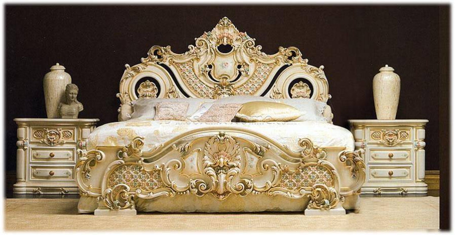 Victorian Rococo Bed Frame: Antique Style Teak Wood, King/queen - Etsy