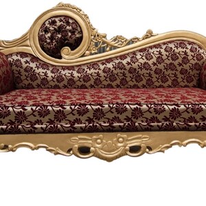 French Style Pune Settee Sofa/ Victorian Style Chaise Lounge/ Antique ...