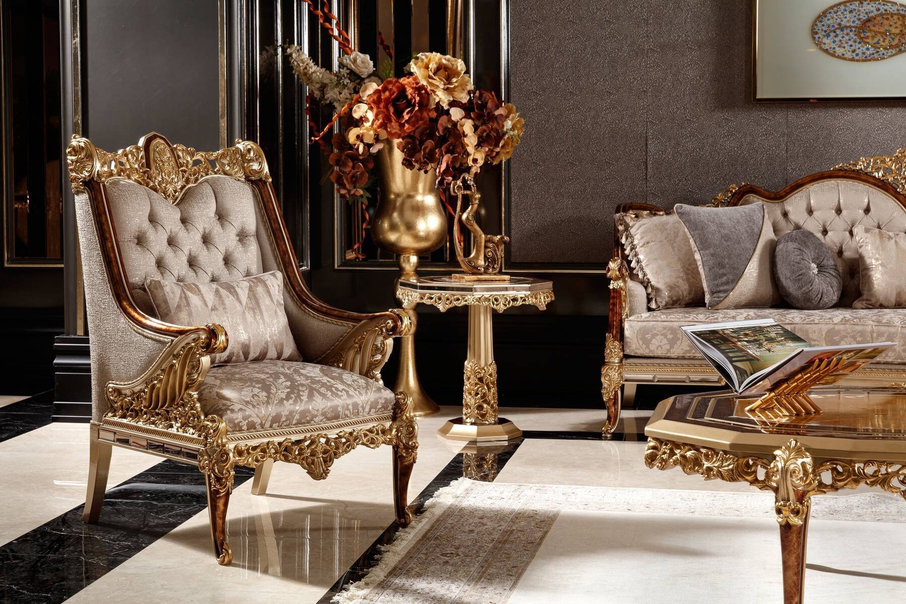 Gurgaon Luxury Royal Sofa Set Furniture 2 X 3 Seater Sofa 2 X 2 Sofa ...