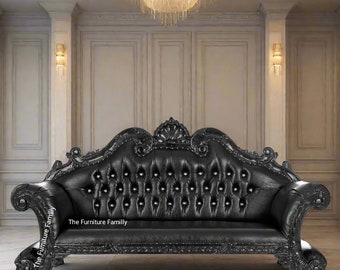 French Style Pune Settee Sofa/ Victorian Style Chaise Lounge/ Antique ...