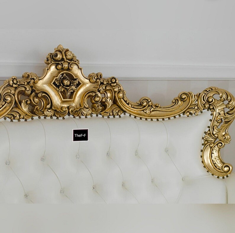 French Style Settee/ Aged 21K Gold Leaf Hand Carved Wooden Frame ...