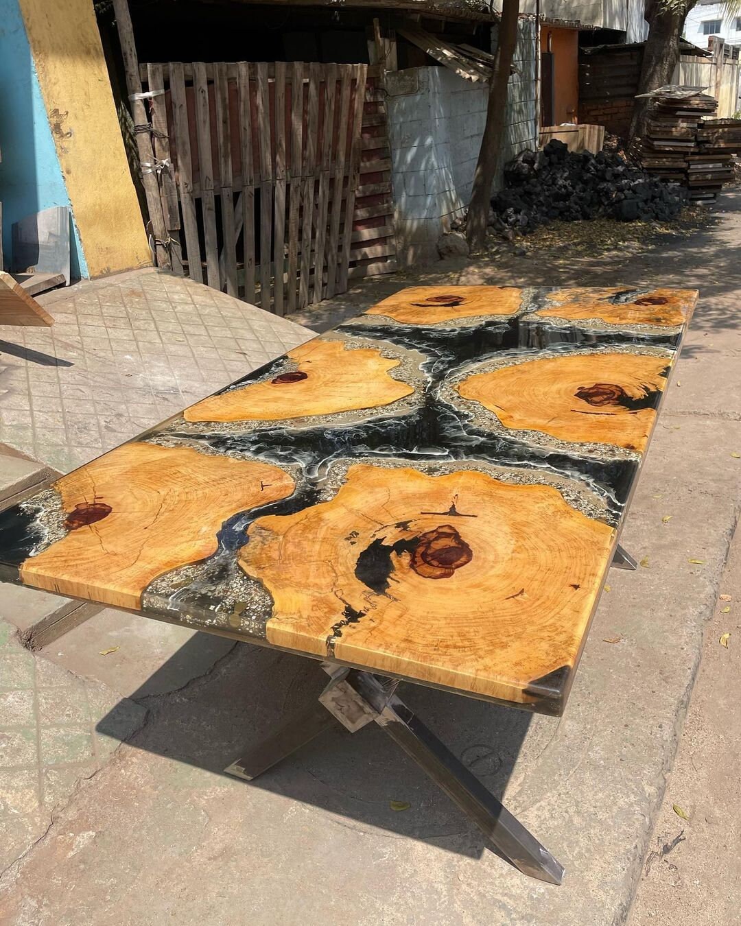 Custom Dine Table, Coffee Table, Epoxy Dine Table, Live Edge Dine Table ...