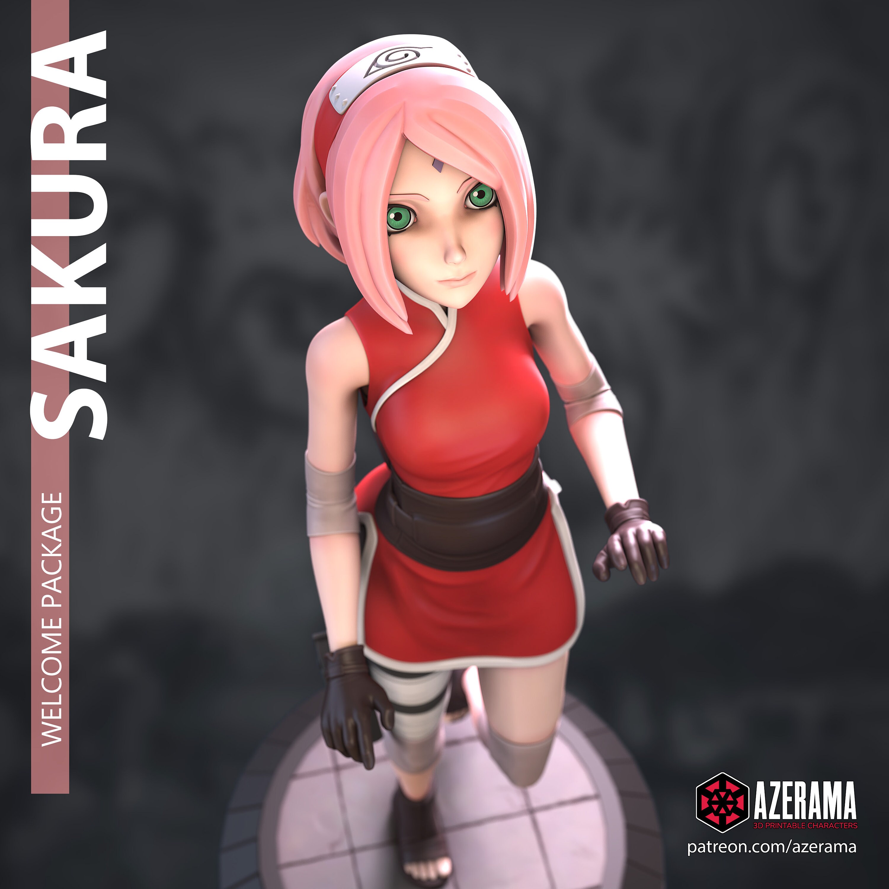 Sakura 3D Printed Figurine by Azerama - Etsy