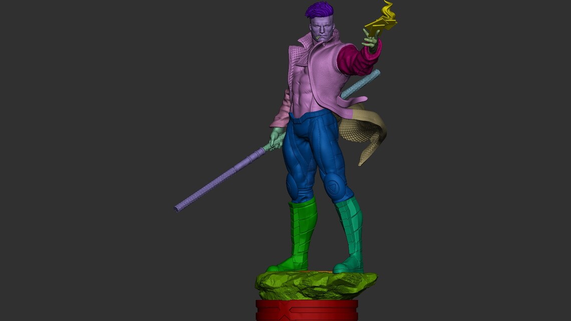 Gambit Fan Made 3D Printed Statue/figurine by CA3D - Etsy