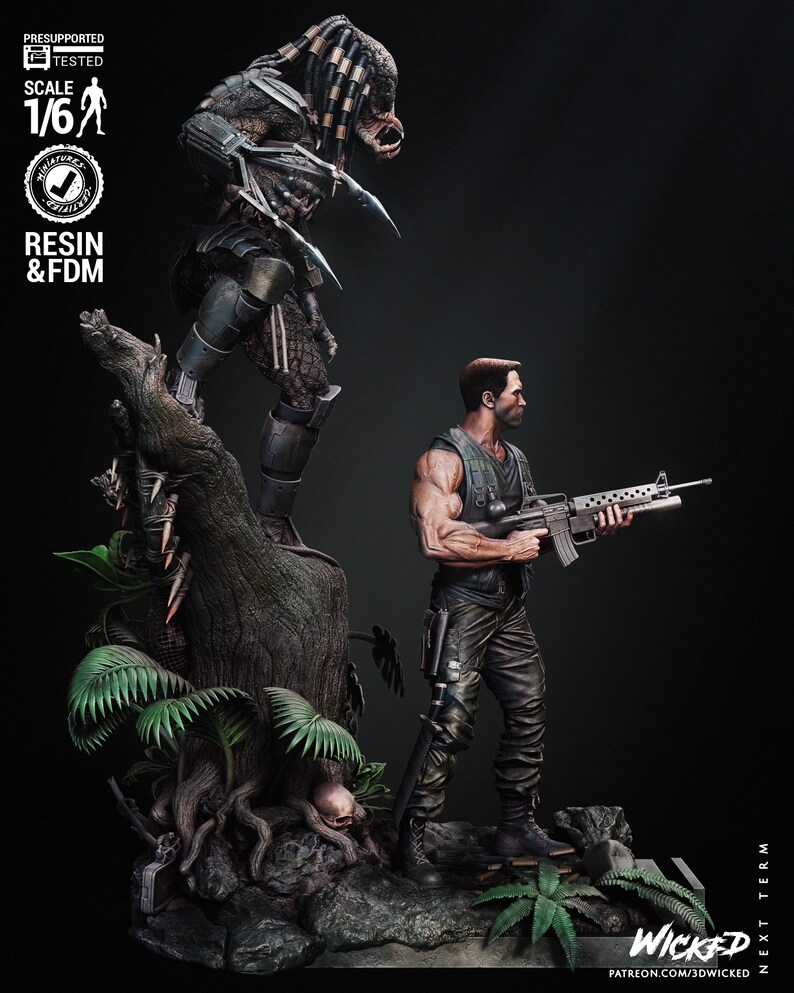 Buy Predator Fan Made 3D Printed Statue/figurine by Wicked3d Online in ...