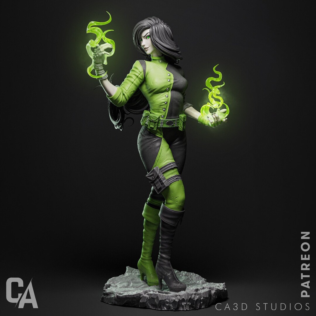 Shego Estatua impresa en 3D hecha por un fan de Kim Possible por CA3D ...