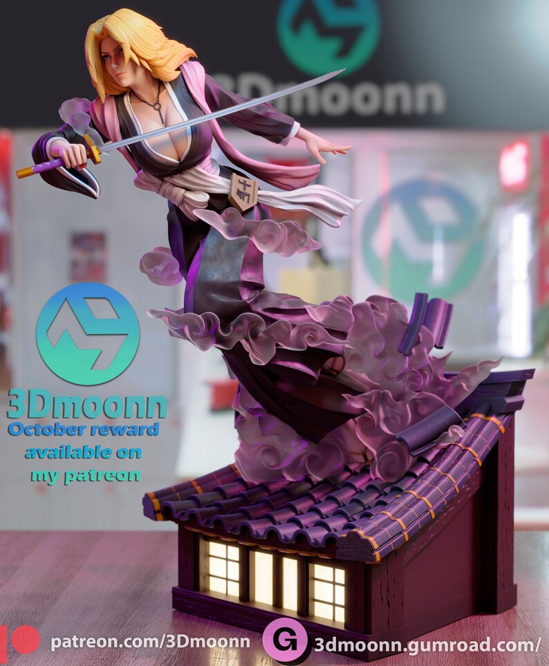 Matsumoto Bleach 3D Printed Figure/statue by 3DMOON - Etsy Ireland